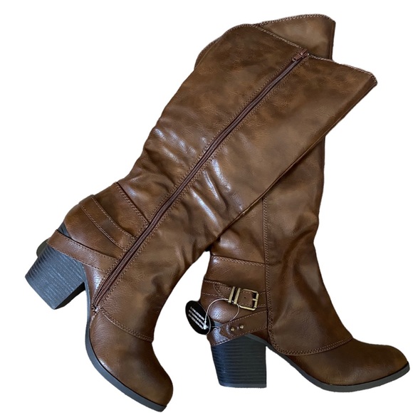 American Rag | Shoes | American Rag Emilee Faux Leather Brown Riding ...